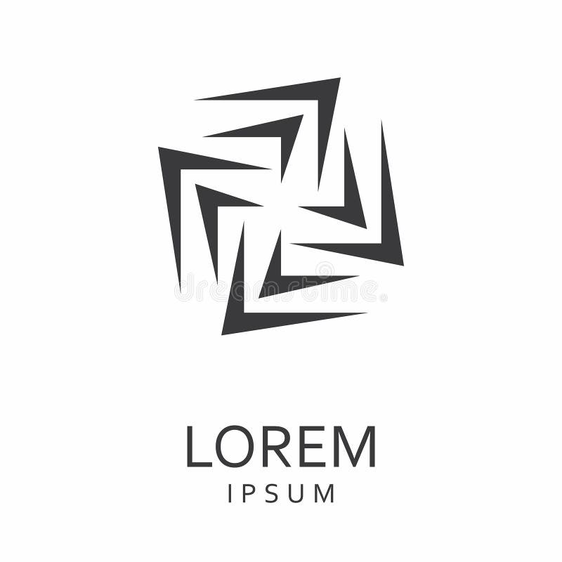 Black abstract logo stock vector. Illustration of creative - 105887741