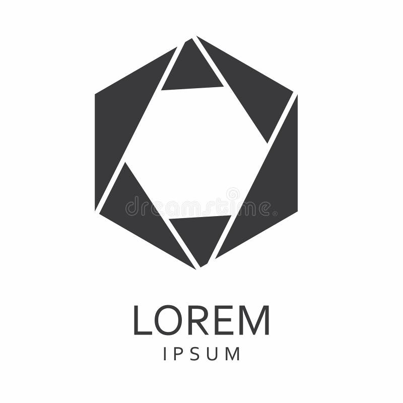 Black abstract logo stock vector. Illustration of looped - 105888188