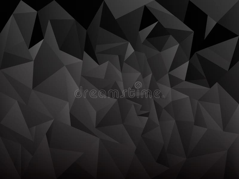Black Abstract Low Poly Background. Vector Stock Illustration for ...