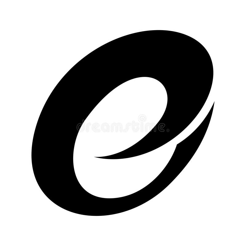 Black Abstract Lowercase Spiky Letter E Icon Stock Vector ...