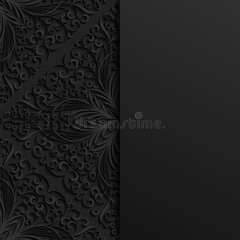 Black Abstract Mandala Ornamental Luxury Geometric and Left Hard Black ...