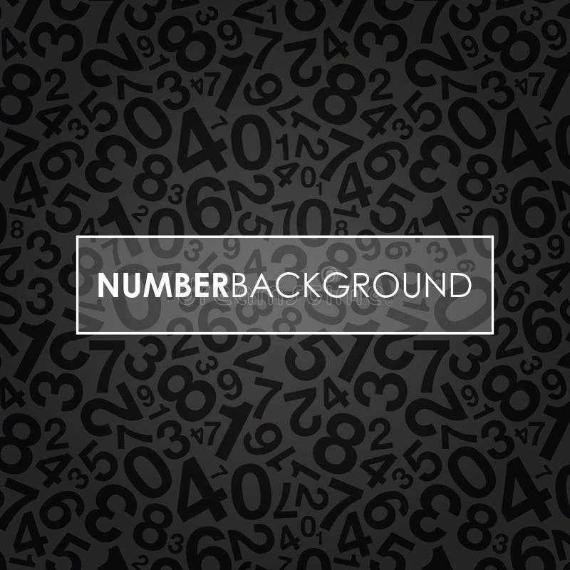 Black Abstract Number Background Stock Vector - Illustration of ...