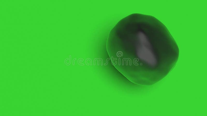 Black Abstract Object on Green Back 3d Stock Illustration ...