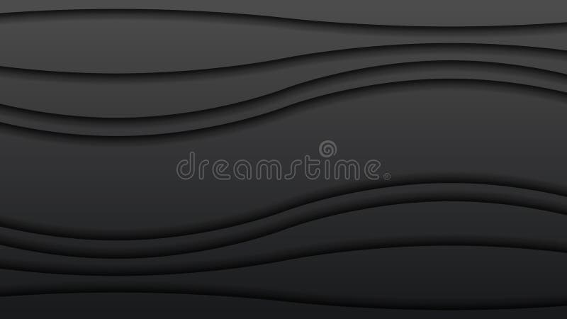 Black Abstract Paper Cut Background Vector Shadows 3D Smooth Objects ...