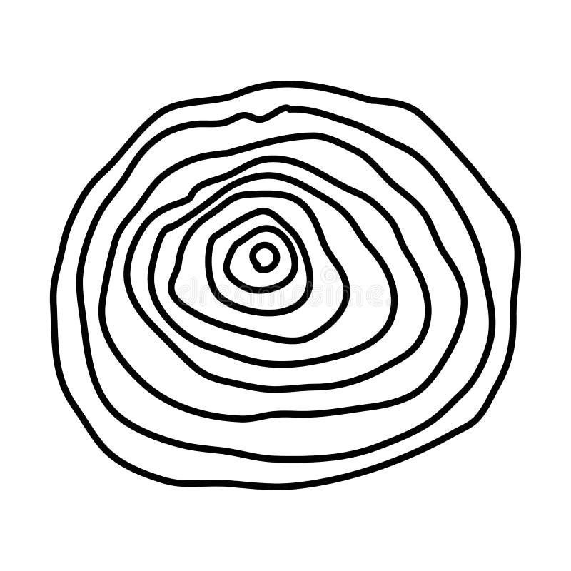 Black Abstract Round Lines, Wood Texture. Vector Illustration. Stock ...