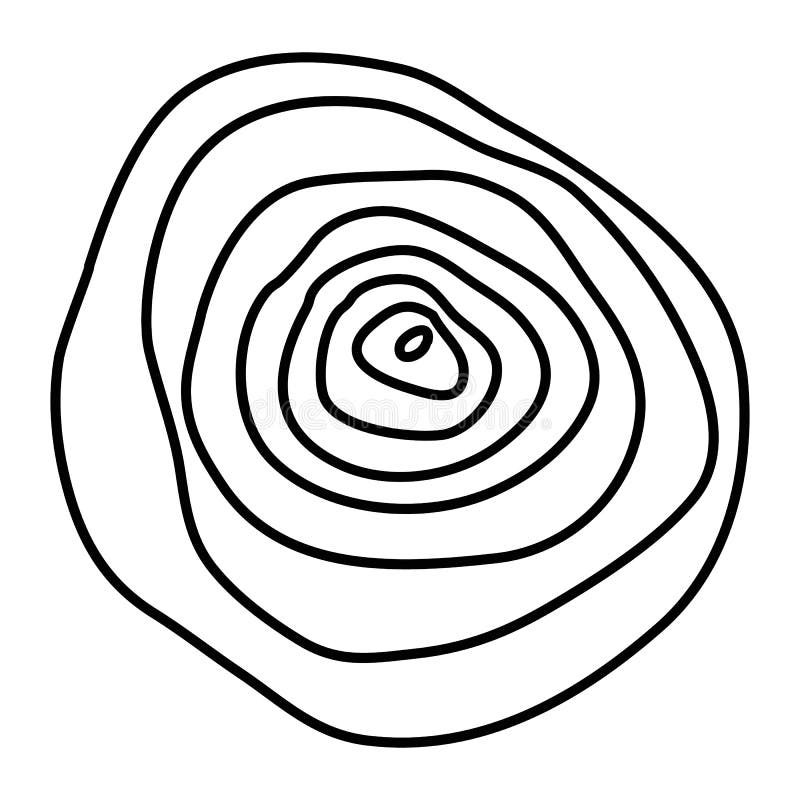 Black Abstract Round Lines, Wood Texture. Vector Illustration. Stock ...