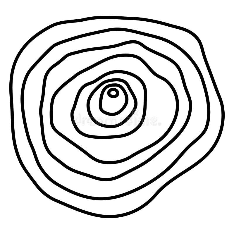 Black Abstract Round Lines, Wood Texture. Vector Illustration. Stock ...