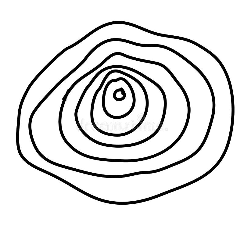 Black Abstract Round Lines, Wood Texture. Vector Illustration. Stock ...