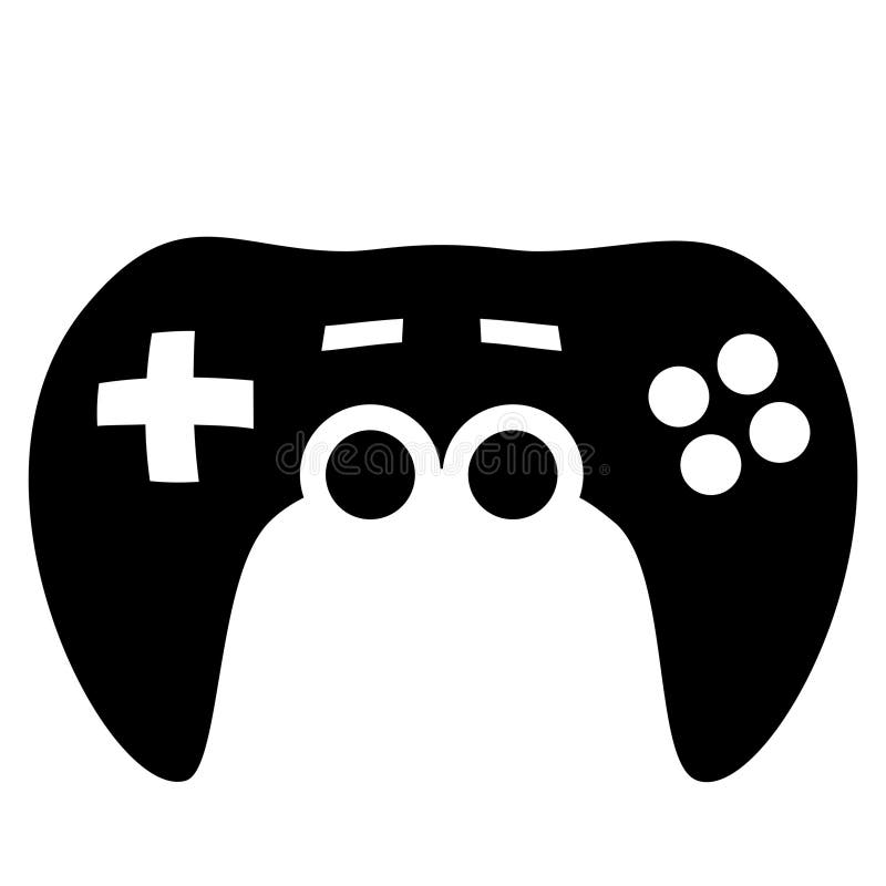 Black Abstract Simplistic Game Controller Icon Stock Vector ...