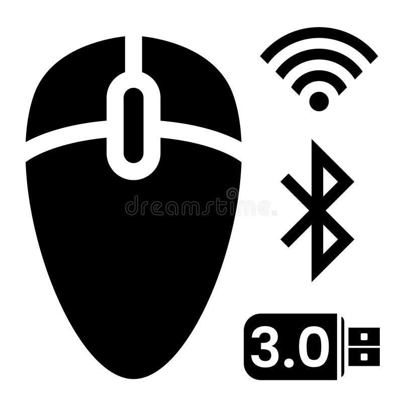 Black Abstract Simplistic Mouse Wireless Icon Editorial Photography ...