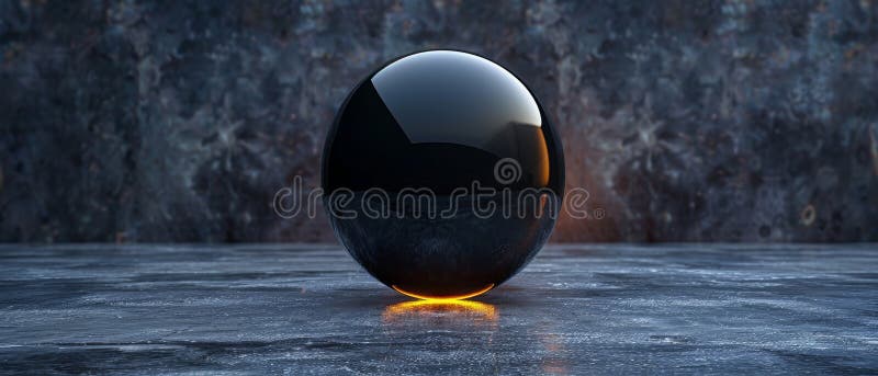 Black Abstract Sphere Design with Geometric Background, 3D Render Stock ...