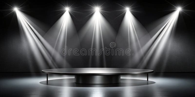 Black Abstract Stage with Light Beams for Product Placement Stock ...