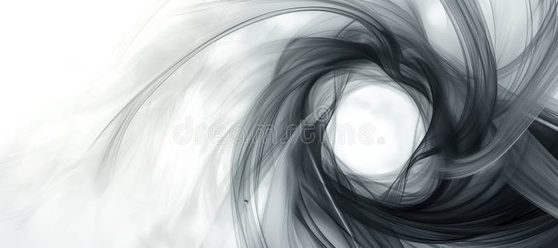 Black Abstract Swirl Wave Circle Background Stock Illustration ...