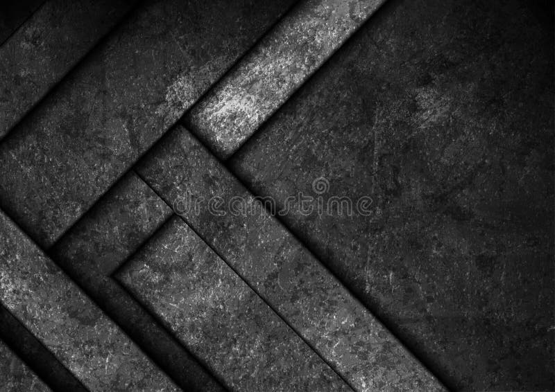 Black Abstract Tech Geometric Background Stock Vector - Illustration of ...