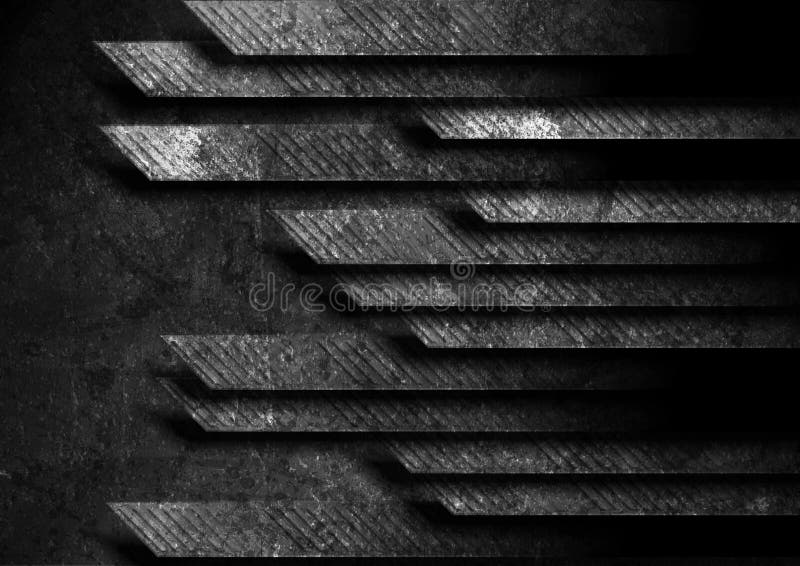 Black Abstract Tech Geometric Background Stock Vector - Illustration of ...