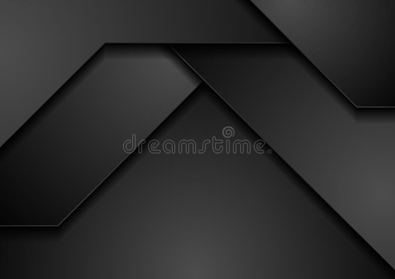 Black Abstract Technology Geometric Background Stock Vector ...