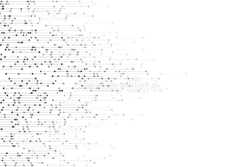 Black Abstract Technology Lines on White Background Stock Vector ...