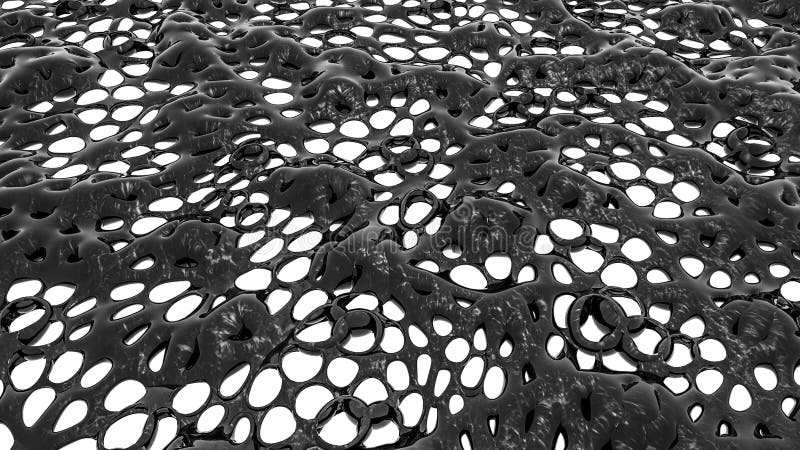 BLACK ABSTRACT THREE-DIMENSIONAL. Glossary Hole Surface. 3d RENDERING ...