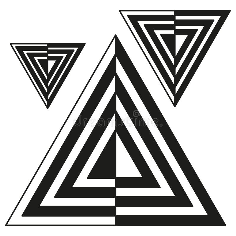 Black Abstract Triangles. Vector Illustration. Stock Image Stock Vector ...