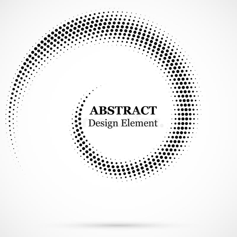 Black Abstract Vector Circle Frame Halftone Dots Design Element ...
