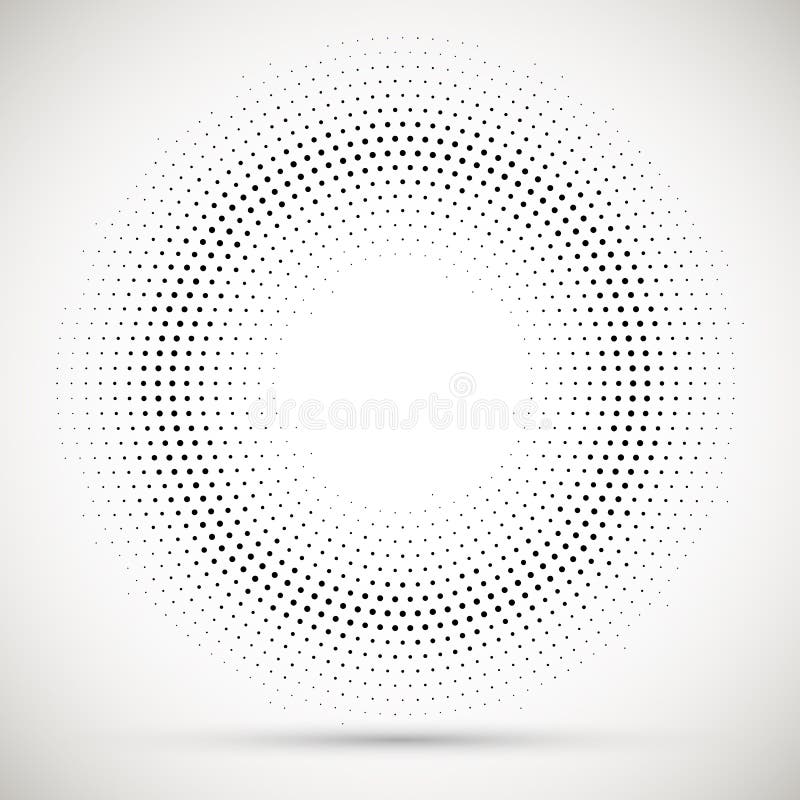 Black Abstract Vector Circle Frame Halftone Dots Logo Emblem Design ...