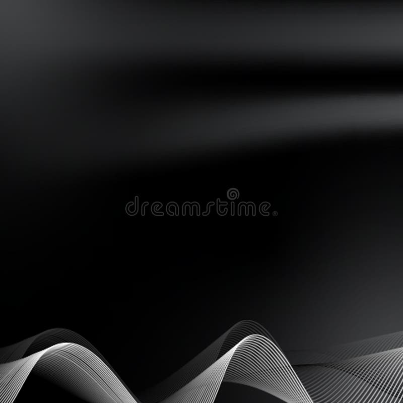 Black Abstract Wave Mesh Gradient Stock Illustration - Illustration of ...