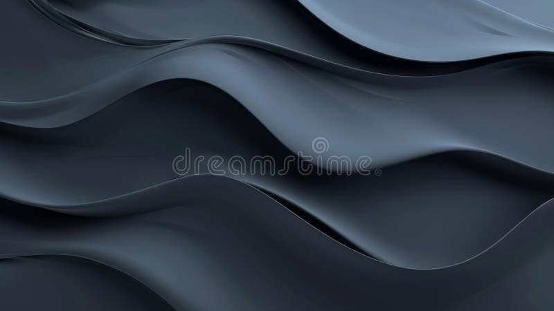 Black Abstract Wavy Background 3d Rendering 3d Illustration Stock Illustration - Illustration of ...