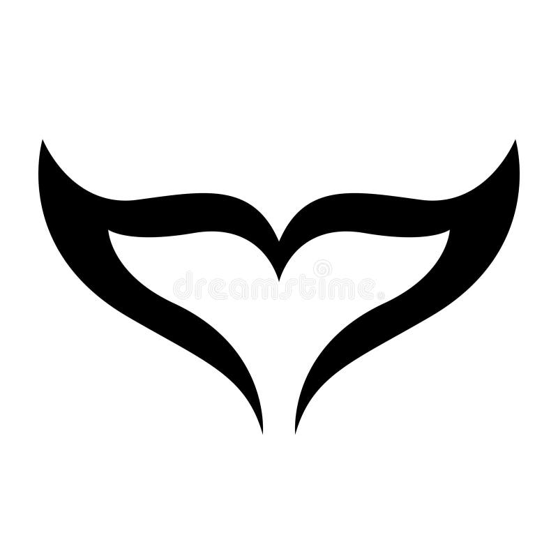 Black Abstract Whale Tail Icon Stock Vector - Illustration of emblem ...