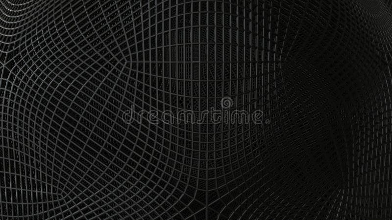Black Abstract Wireframe Futuristic Background, 3d Render Stock ...