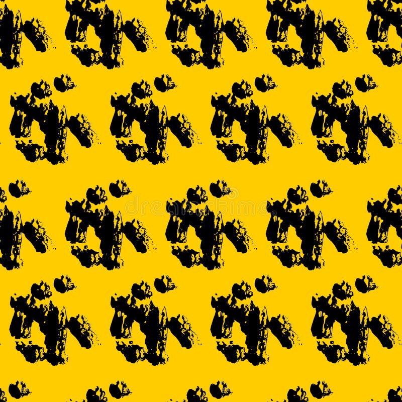 Black Abstraction on a Yellow Background, Formula, Science. Vector ...