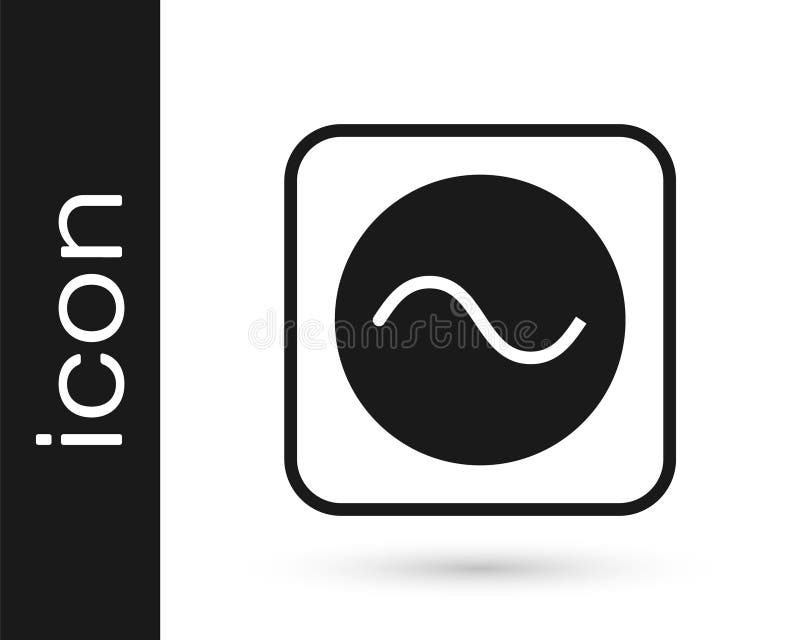 Black AC Voltage Source Symbol Icon Isolated on White Background ... Black AC Voltage Source Symbol Icon Isolated on White Background ...
