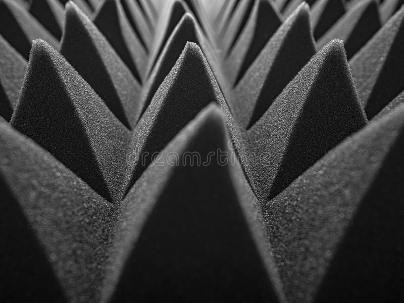 Black Acoustic Foam Panels Arranged in a Sharp Stock Photo - Image of ...