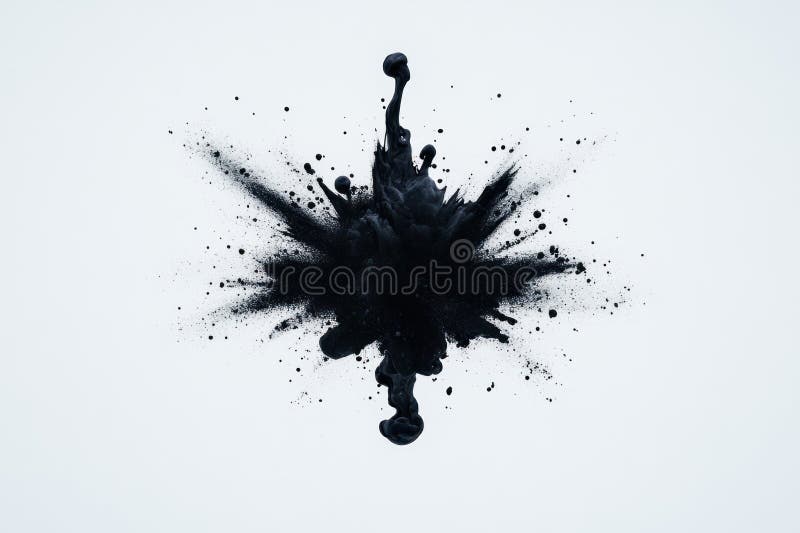 Black Acrylic Ink Swirling and Exploding in Mesmerizing Patterns and ...