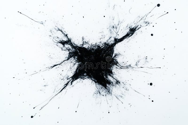 Black Acrylic Ink Swirling and Exploding in Mesmerizing Patterns and ...