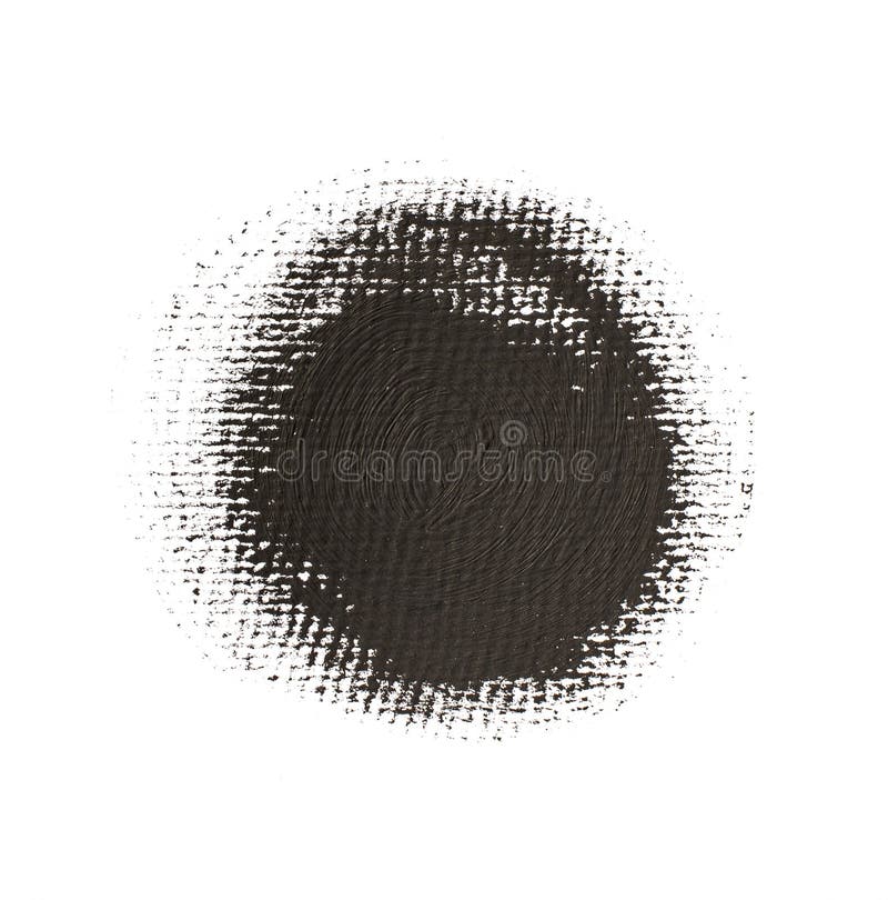 Black Acrylic Textured Circle. Round Grunge Spot Stock Photo - Image of ...