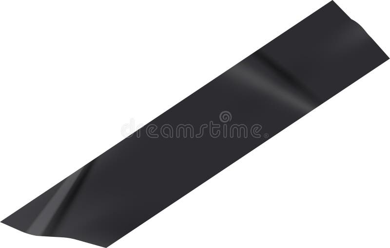 Black Adhesive Tape Creating a Diagonal Line Across a White Background ...