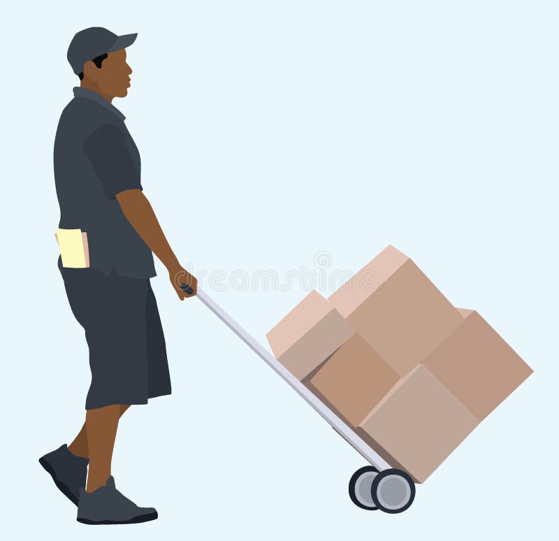 Black African Delivery Man Stock Illustrations – 591 Black African ...