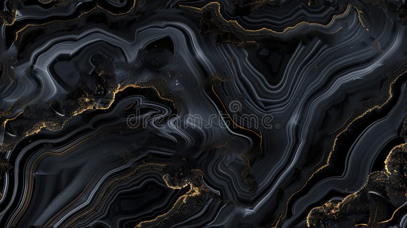 Black Agate Texture, Showcasing Its Intricate Patterns and Glossy ...