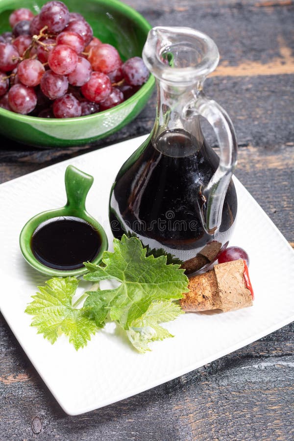 Black Aged Natural Balsamic Vinegar Dressing from Modena, Italy Stock ...