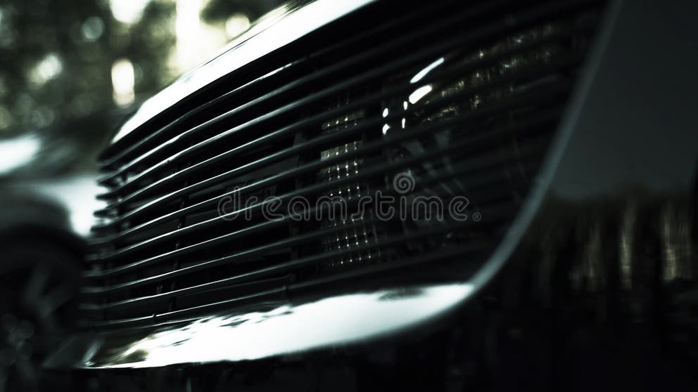 Black Aggressive Muzzle of the Car, Close-up Stock Photo - Image of ...