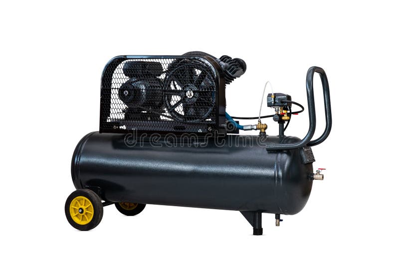 Industrial Compressor on a White Background Stock Photo - Image of ...