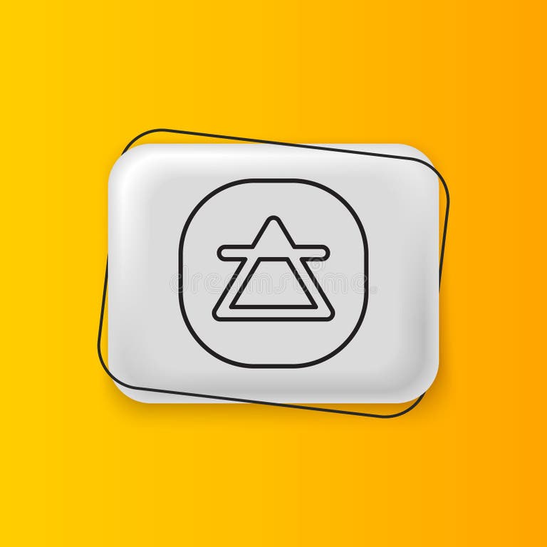 Black Air Element of the Symbol Alchemy Icon Isolated on Yellow ...