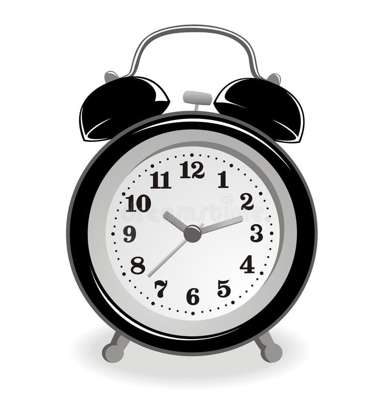Clock Black White Cartoon Stock Illustrations – 7,624 Clock Black White ...