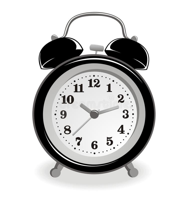 Clock Black White Cartoon Stock Illustrations – 7,865 Clock Black White ...