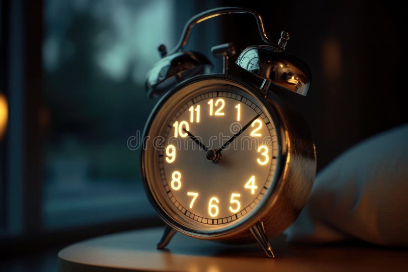 A Black Alarm Clock Sits on Top of a Table, Ready To Sound the Alarm ...