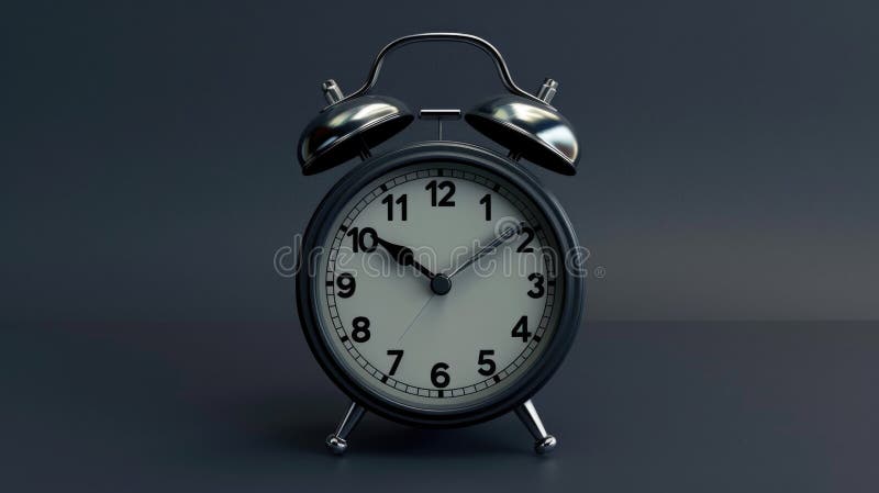 A Black Alarm Clock Sitting on a Table. Suitable for Time Management ...