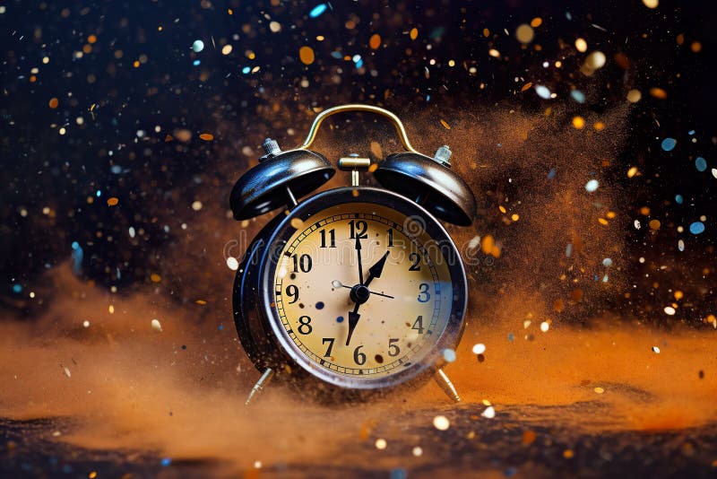 A Clock Sitting in the Middle of a Desert. Generative AI Image. Stock ...