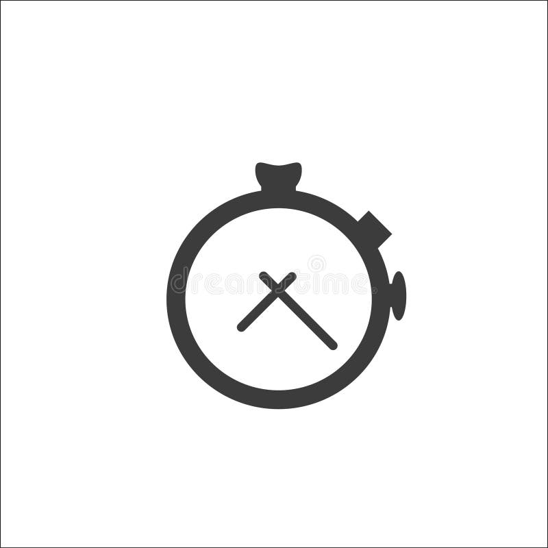 Black Time Clock Icon with Black and Blue Arrow Stock Vector ...
