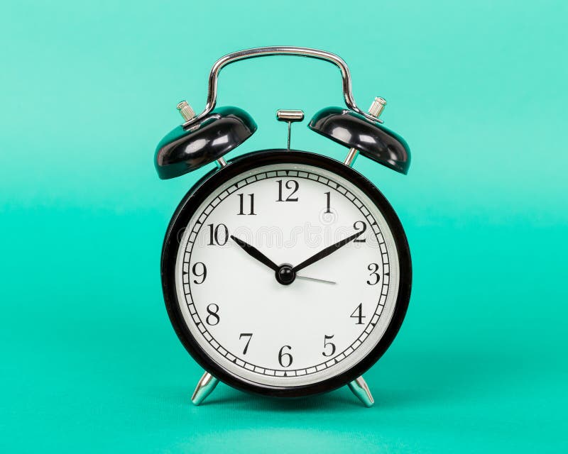 Black alarm clock stock photo. Image of counting, clock - 58574834