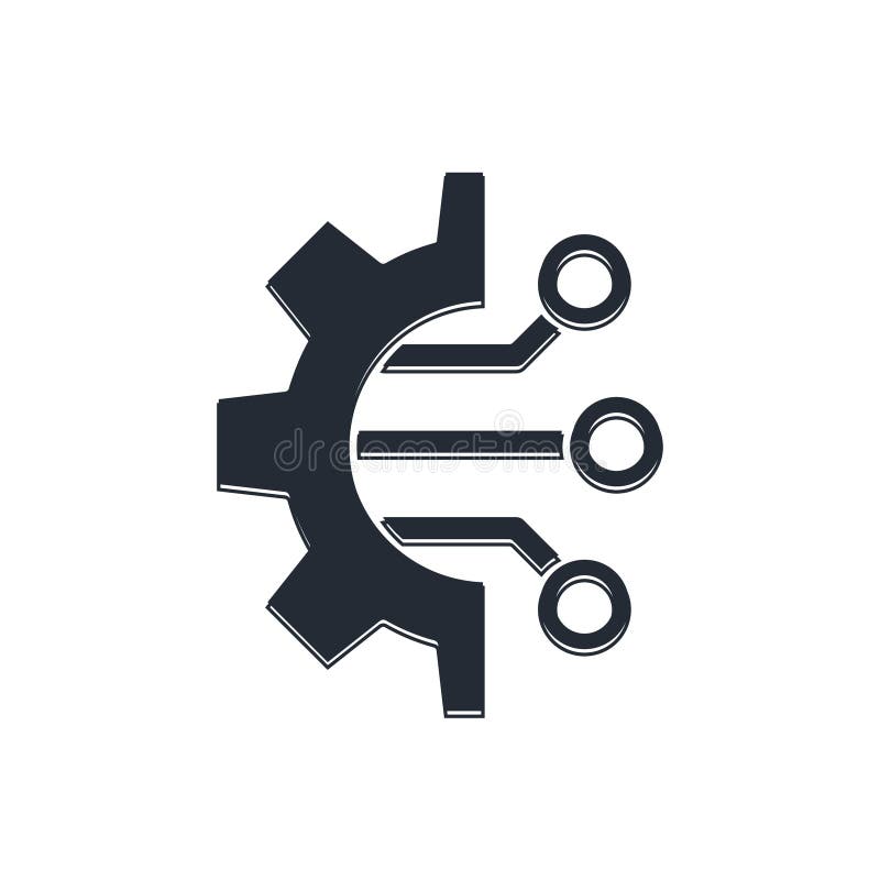 Black Algorithm Icon Isolated on White Background. Algorithm Symbol Design from Artificial ...